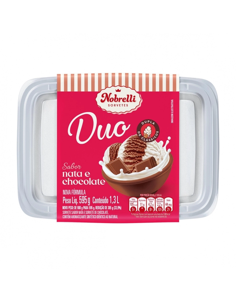 POTE 1,3 L NOBRELLI DUO CHOCOLATE C/ NATA
